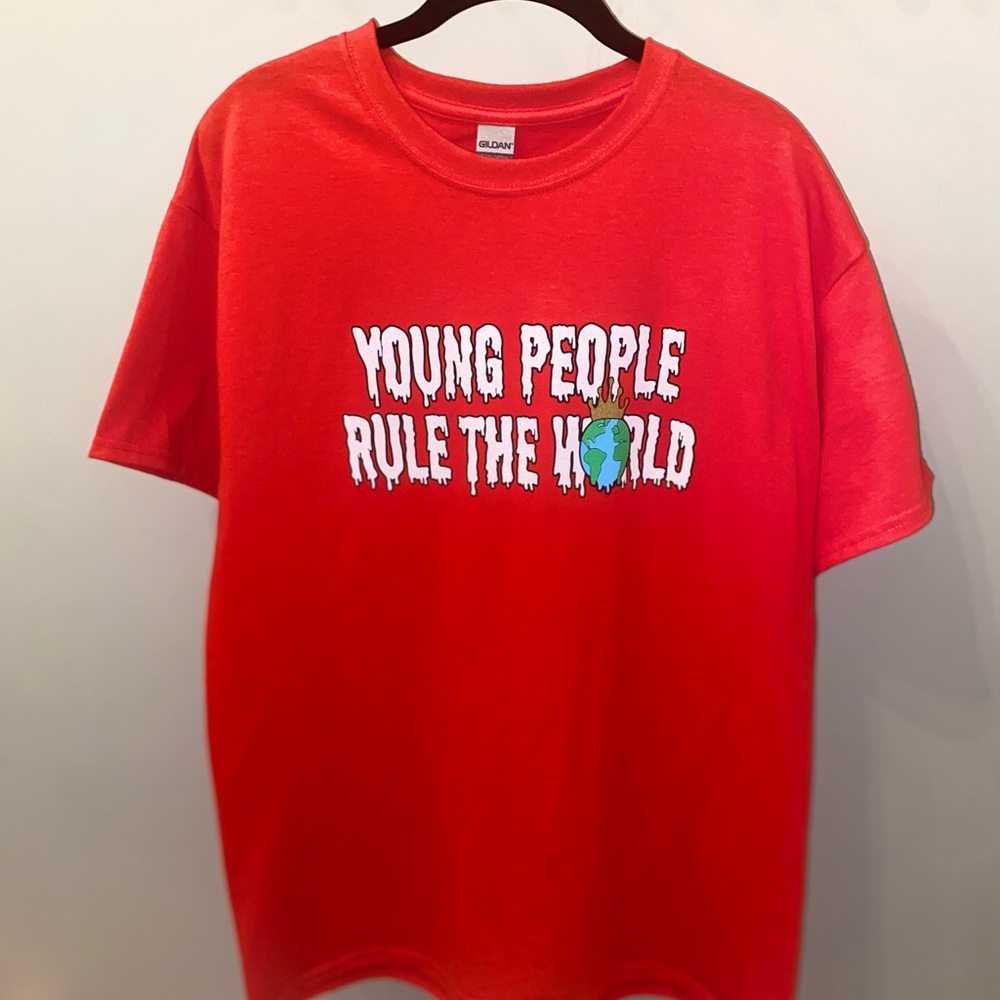 Young People Rule The World Drip Tee - Gem